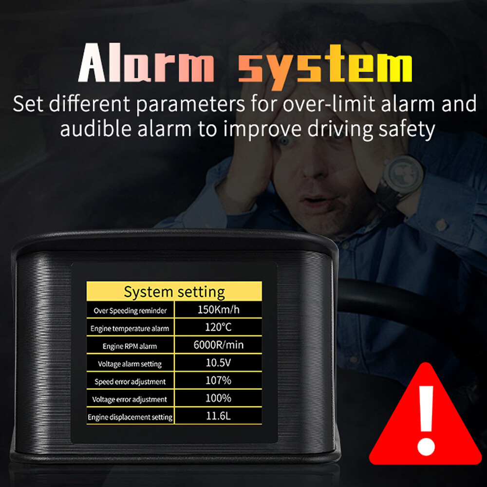 OBD2 Scanner Engine Code Diagnstic Tool Digital Speedometer RPM Speed ...