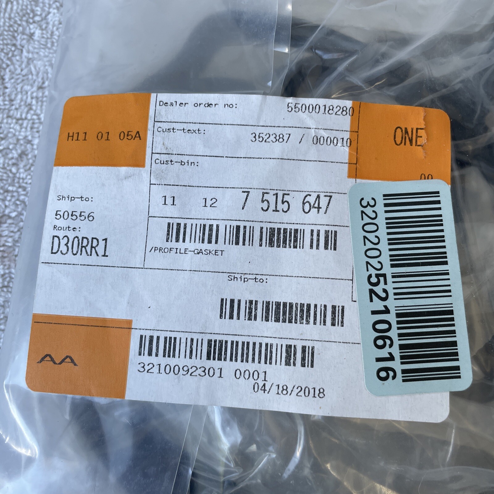 BMW 11127515647 Genuine OEM Factory Original Valve Cover Gasket for ...