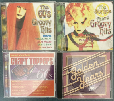 60's music lot of 4 CDs - 60's Groovy Hits (1&2) GoldenYears 1961 Chart ...