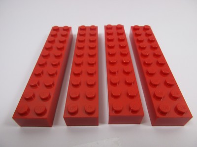 LEGO x4 Red Brick 2x10 3006 Set 75913 8671 8143 7207 305 693 149 9314 ...