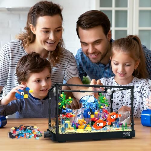 Fish Tank Building Set Movable Aquarium Building Toy 725PCS for Kids ...