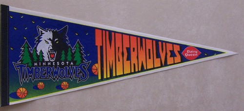 Minnesota Timberwolves Dairy Queen Pennants Basketball Advertising 4 ...
