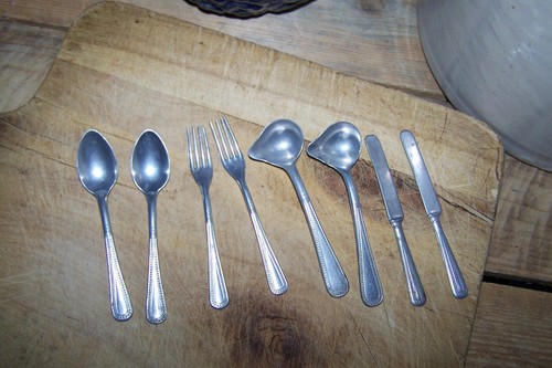 Vintage Germany Aluminum Toy Utensils ~ Set of 8 Pieces ~ 3-1/4 Inches ...