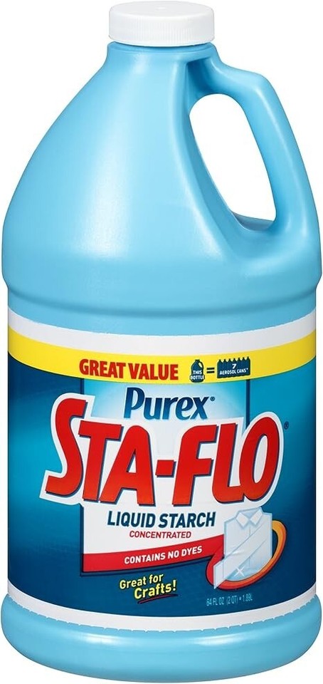 2x Purex Sta-Flo Concentrated Liquid Starch, 64 oz Bottle Great for ...