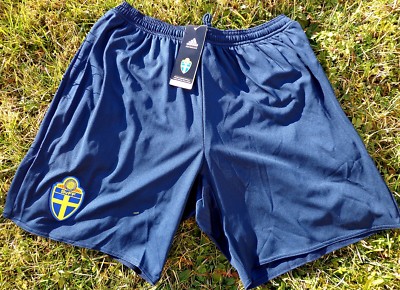 SCHWEDEN Short ADIDAS Herren Men NEU + kurze Hose + blau + SvFF Sverige ...