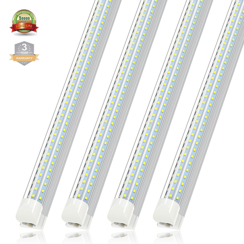 T8 4FT 8FT LED Shop Light Fixture 4 Foot 8 Foot LED Tube Light 36W-120W ...