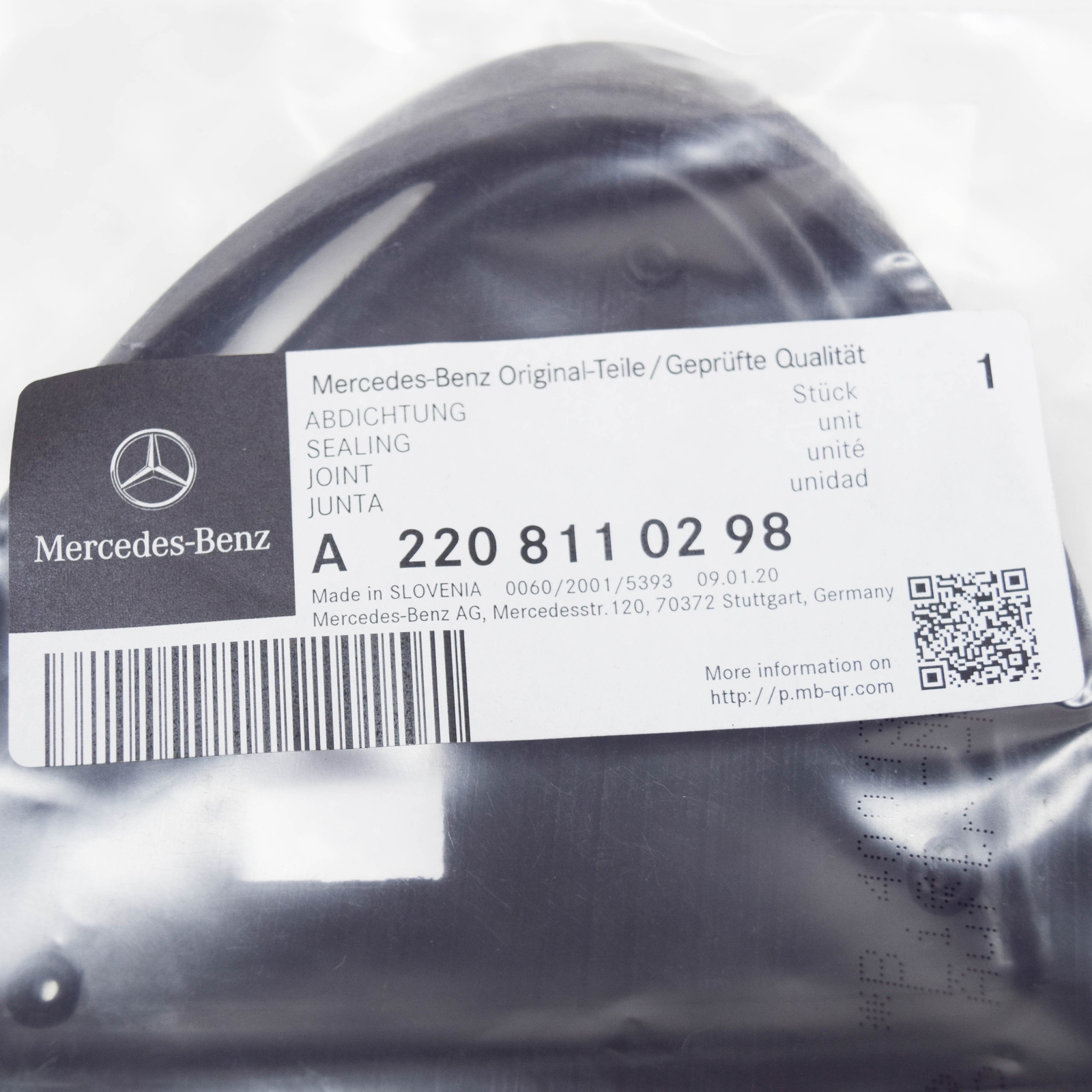 MERCEDES-BENZ S W220 Front Door Mirror Seal Right A2208110298 NEW ...