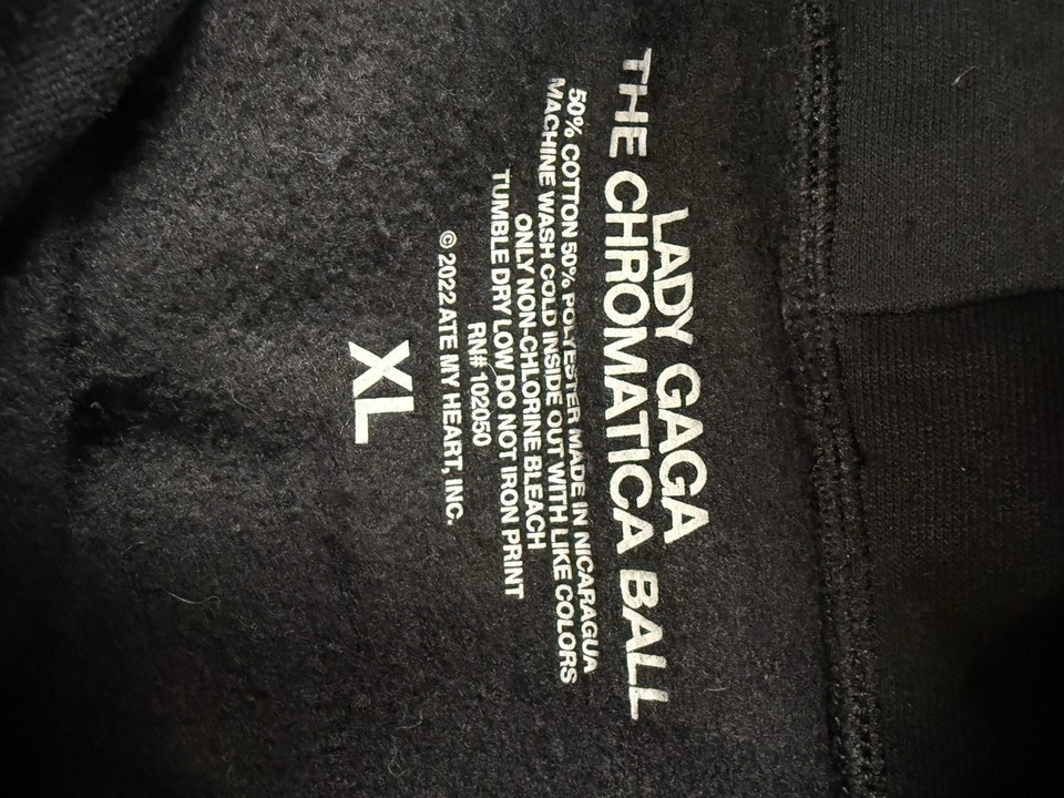 Lady Gaga The Chromatica Ball Tour Hoodie Sweatshirt XL Pullover ...