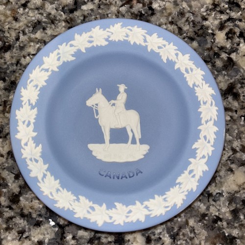 Wedgwood Blue White 4.5 inch Canada Plate Trinket Dish RCMP Mountie | eBay