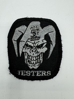 Jesters Black Patch Jester Skull MC Motorcycle Club Hook & Loop ...