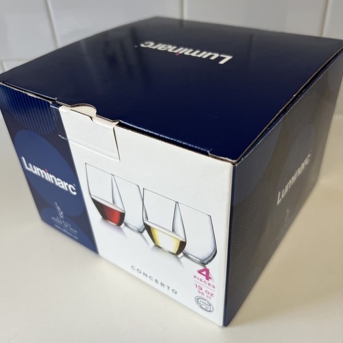 LUMINARC Concerto 19oz Stemless Wine Glasses, Set of 4 | eBay