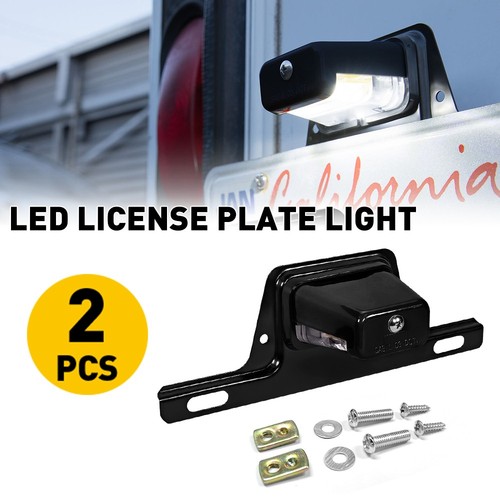 12V DC Bracket-Mount DOT LED License Plate Light for Trailer ATV UTV ...