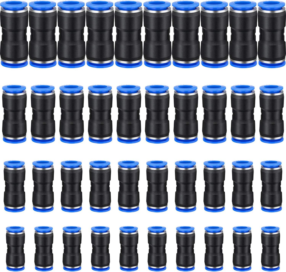 40 Pieces Straight Push Connectors, Push to Connect Fittings Quick ...