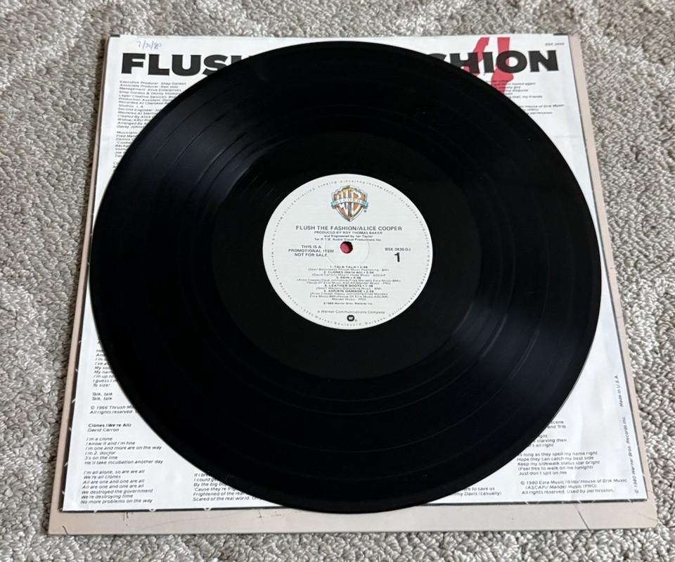Promo ALICE COOPER ‘80 - FLUSH THE FASHION - RECORD LP | eBay UK