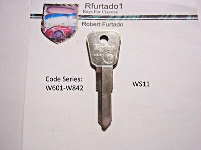 Key Blank for Vintage Volkswagen, Waso Gas Cap (see code series) WS11 ...