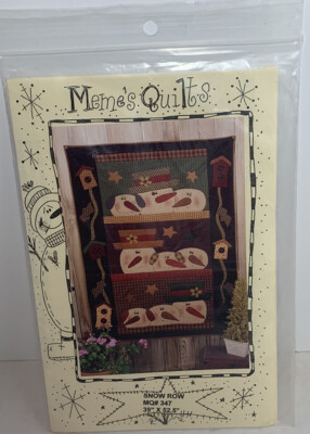 Meme’s quilts snow cabin quilt pattern mq#347 applique Snow Row | eBay