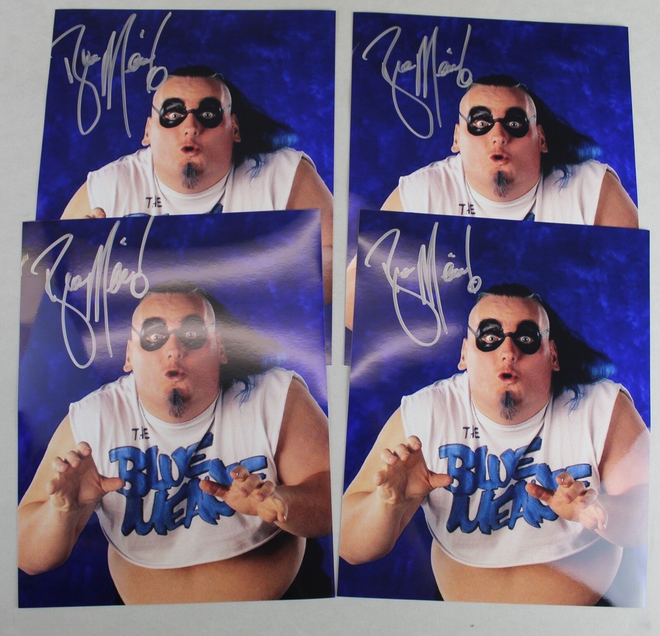The Blue Meanie Signed 8x10 WWE Wrestling Photo Wrestler ECW WWF BWO ...