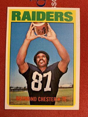 1972 TOPPS RAYMOND CHESTER #143 OAKLAND RAIDERS Vintage FOOTBALL CARD ...
