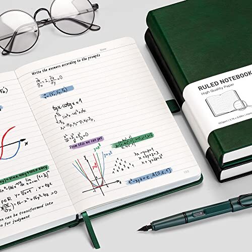 Thick Notebook College Ruled With 320 Numbered Pages A5 Thick Journal ...