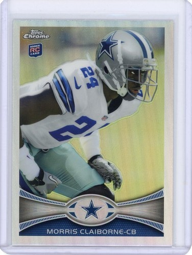 2012 TOPPS CHROME RC MORRIS CLAIBORNE REFRACTOR #187 DALLAS COWBOYS LSU ...