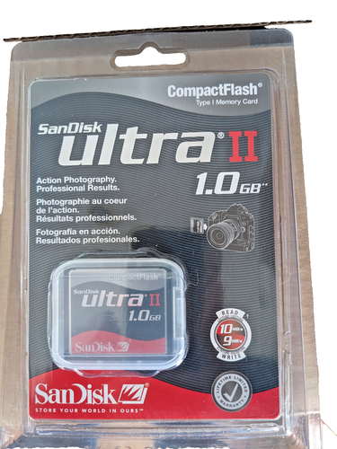 Sandisk Ultra II 1GB CompactFlash Type 1 memory card / New in Package ...