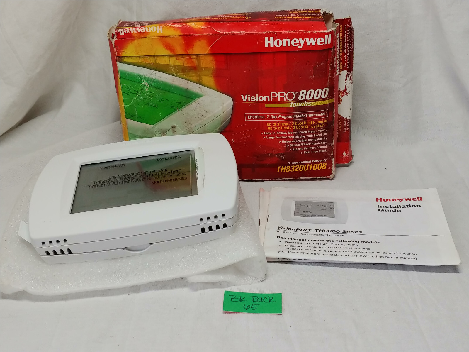 Honeywell Vision PRO 8000 Touchscreen Programmable Thermostat ...