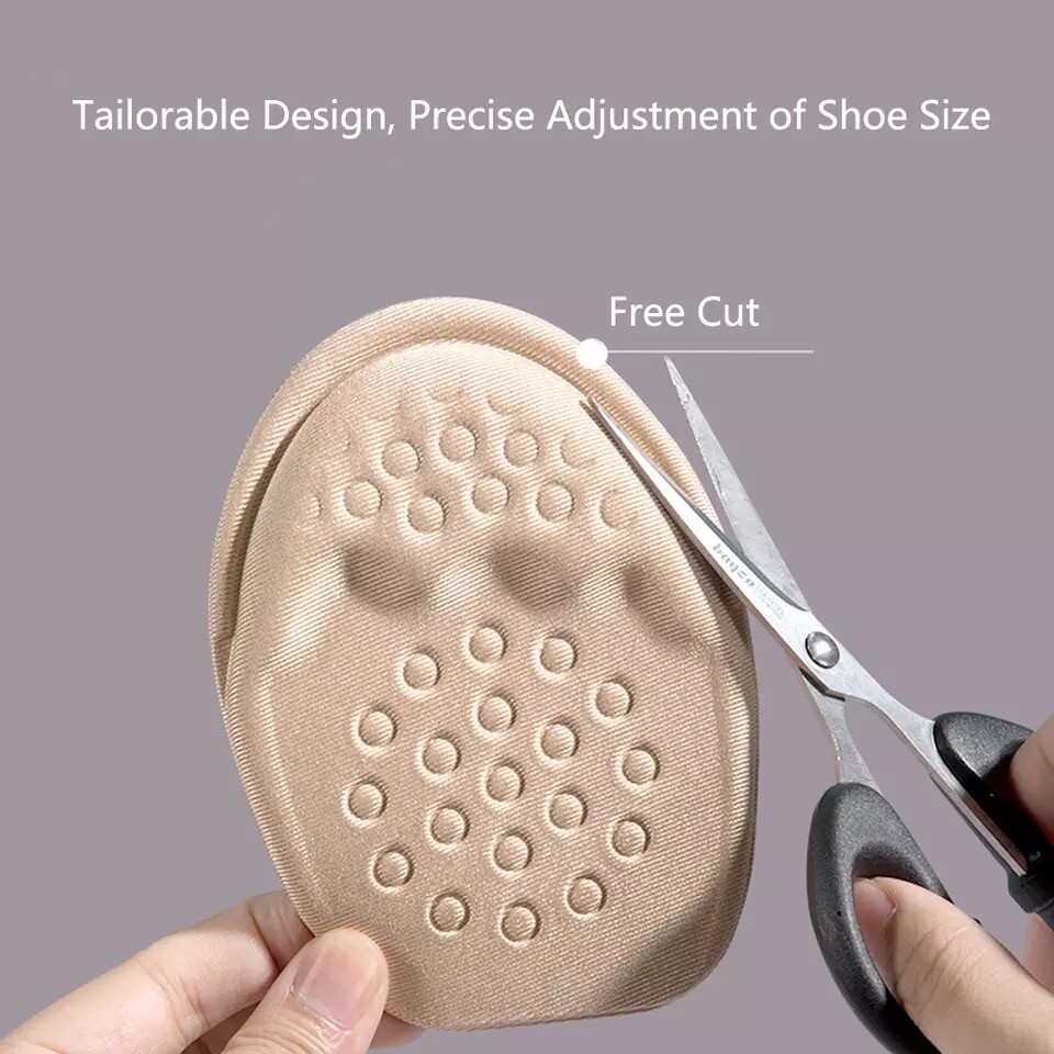 PAIR HALF INSOLES SHOE INSERTS FOREFOOT INSERT NON-SLIP SOLE CUSHION ...