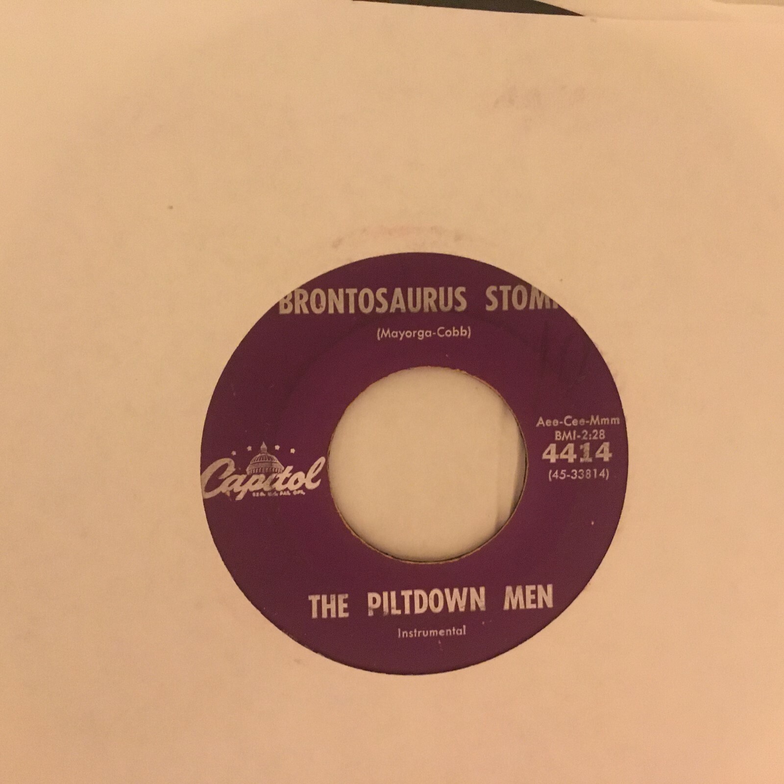 THE PILTDOWN MEN 45 SINGLE BRONTOSAURUS STOMP / McDONALDS CAVE | eBay
