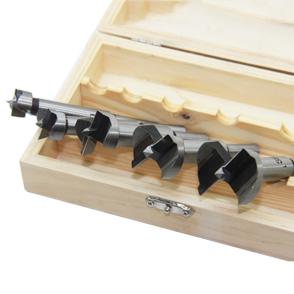 5x Forstner Flat Wood Drill Bit Set Hole Saw Cutter Wood Tools with ...