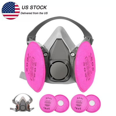 Half Face Respirator Mask P100 Particulate Welding Painting Dust ...