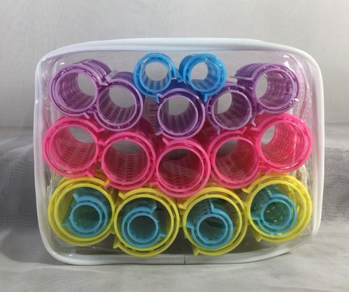 20 Plastic Curlers Buckle Rollers & Covers 4 Sizes - New | eBay