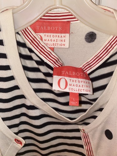 Talbot’s The Oprah Magazine Collection Size L Black/White Polkadot ...