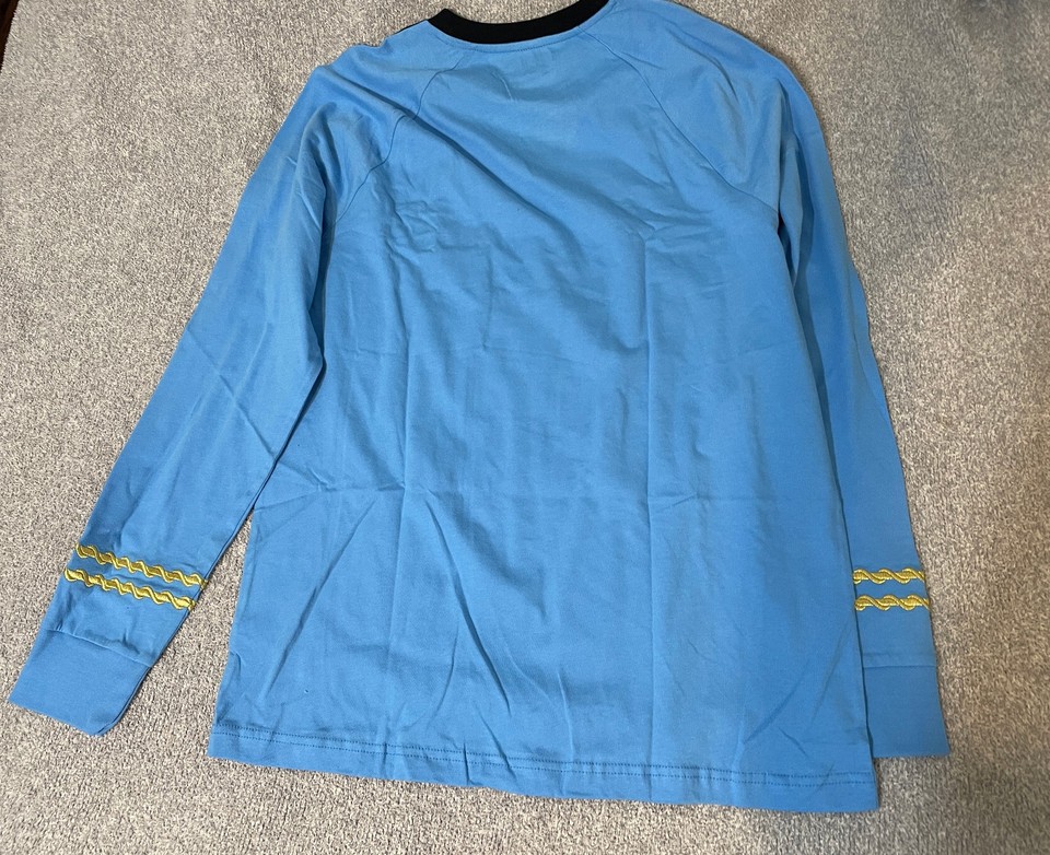 NWT Our Universe Star Trek TOS Blue Science Long Sleeve Uniform Shirt ...