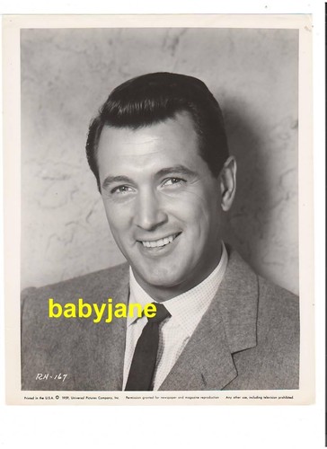 ROCK HUDSON ORIGINAL 8X10 PHOTO HANDSOME PORTRAIT 1959 UNIVERSAL ...