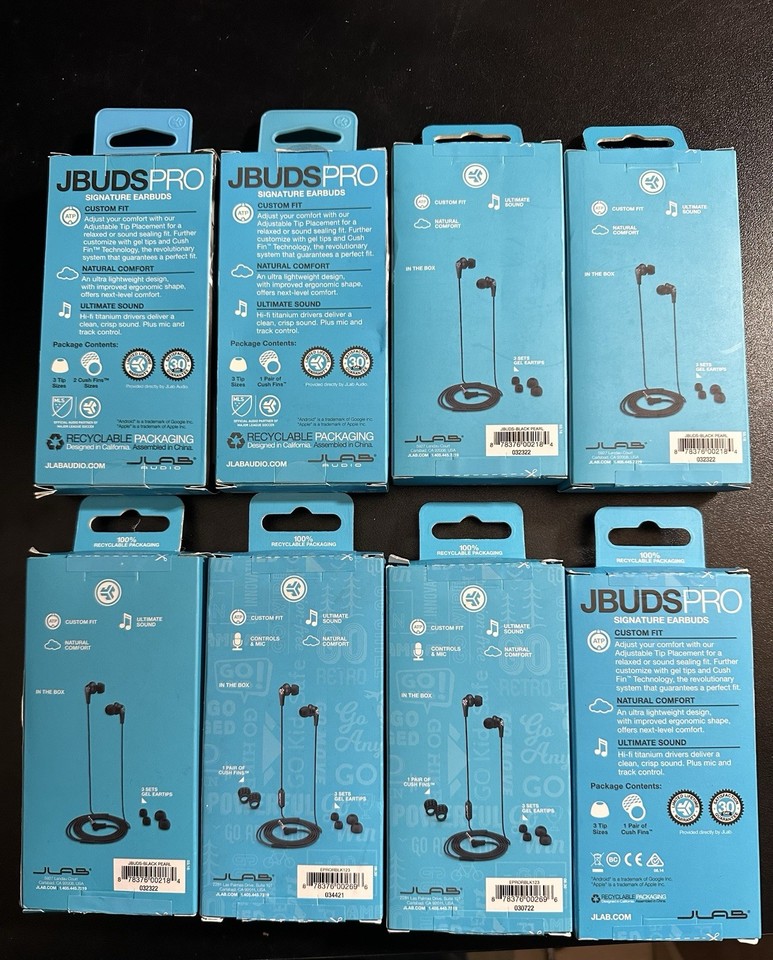 Jlab Earbuds. 8 Pairs. Mixed Models Brand New. | eBay
