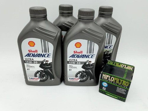 Shell Advance Ultra 4T 15W50 / Racing Ölfilter Ducati 821 Monster Dark ...