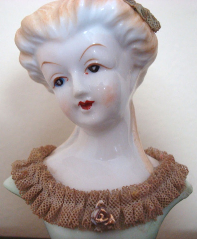ANTIQUE VICTORIAN CERAMIC WOMAN LADY BUST VINTAGE N | eBay