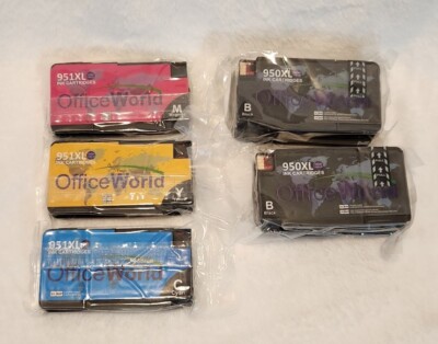 Office World Ink Cartridge Box Set 950XL 951XL (5) Cartridges High ...