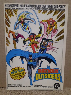1983 Batman And The Outsiders Comic Promo Ad Mike Barr - Jim Aparo Halo ...
