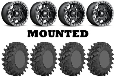 Kit 4 STI Outback Max Tires 32x9.5-14 on Fuel Anza Matte Black D557 ...