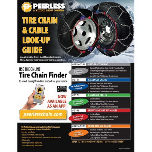 Peerless Truck SUV Tire Chains with Rubber Tighteners PN0321030 | eBay