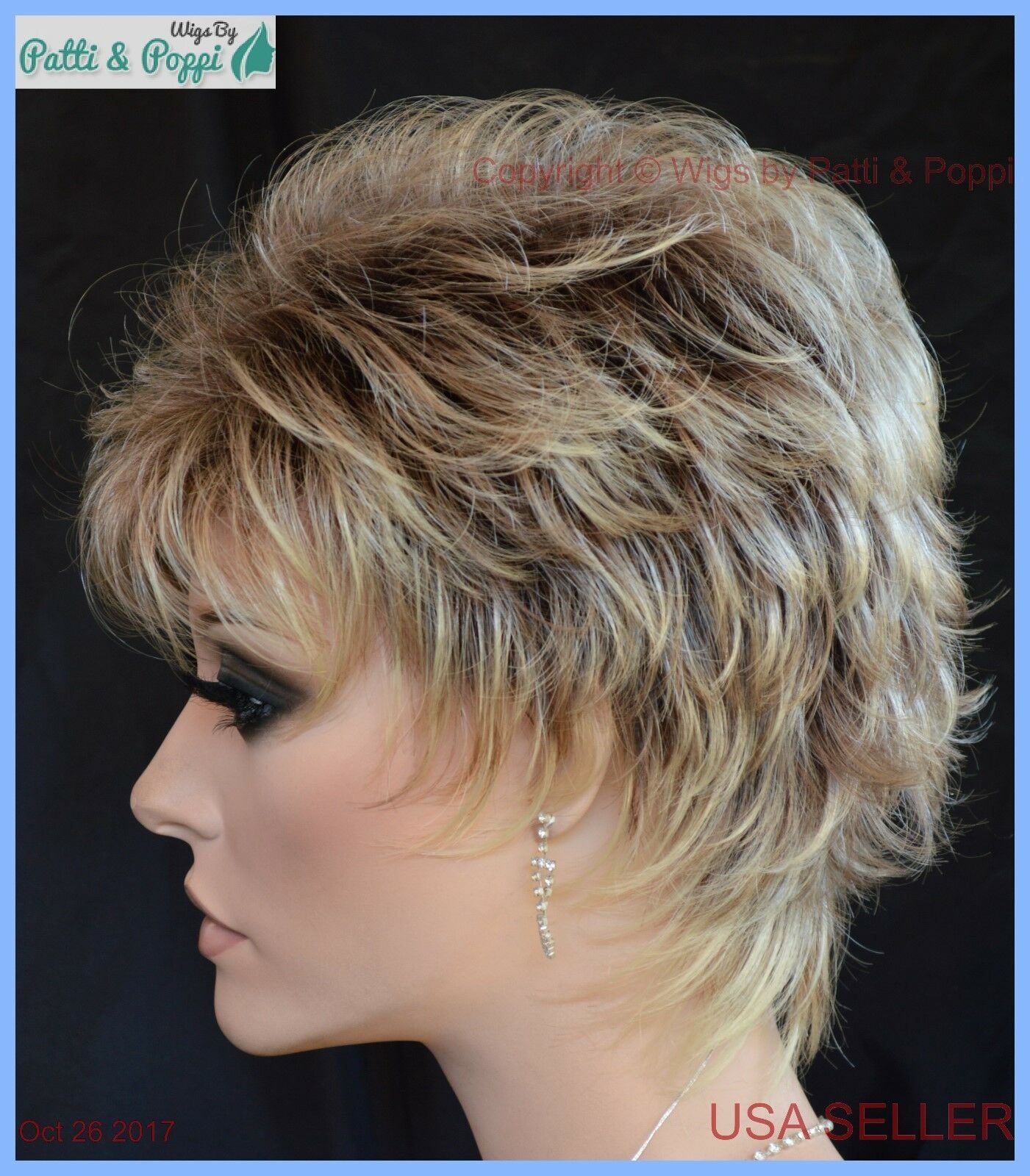 Christa Classique Synthetic Short Wig COLOR RH1488RT8 Rooted Blonde | eBay
