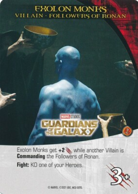 EXOLON MONKS Upper Deck Marvel Legendary MCU GOTG VILLAIN FOLLOWERS OF ...