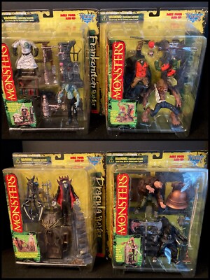 McFarlane Monsters Series 1 Dracula Frankenstein Hunchback Werewolf ...