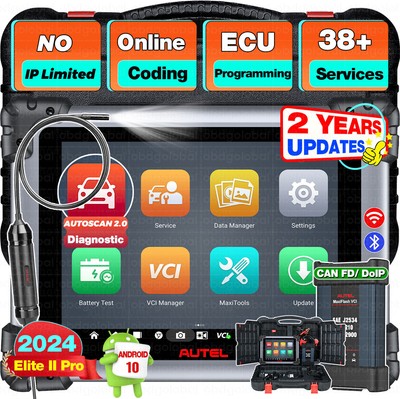 Autel Scanner MaxiSys Elite II Pro MaxiFlash VCI programming Diagnostic ...