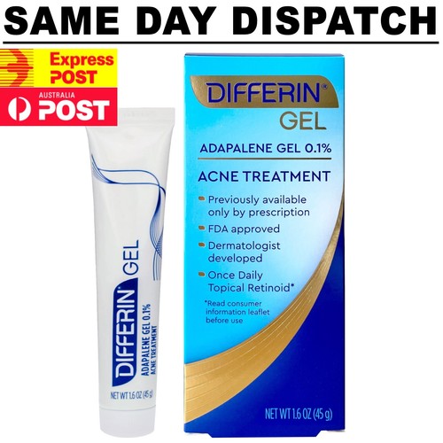 Differin 0.1% Adapalene Gel Acne Treatment 45g | 90Day Supply FREE AU ...