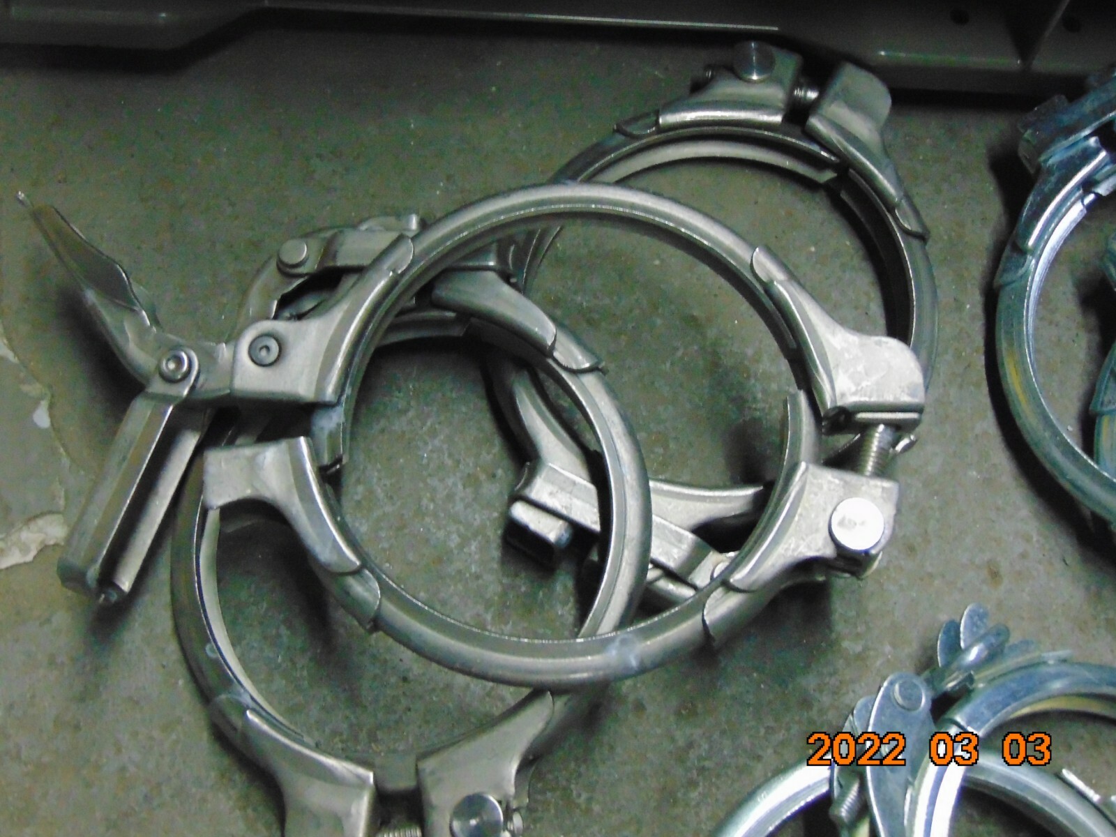 (1) 4" Jacob 3NW1000911 Quick Connect Stainless Sanitary Clamp Pull ...