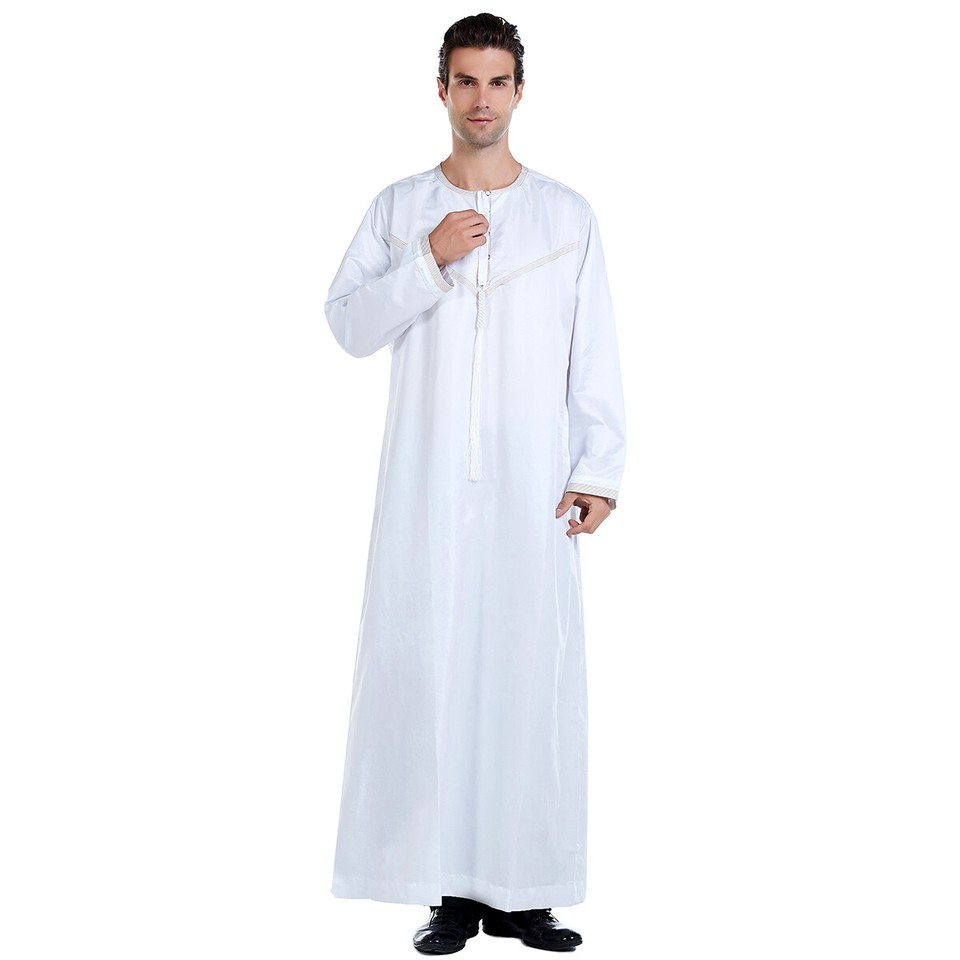 Dubai Arab Men Thobe Robe Jubba Kaftan Dishdash Galabeya Thawb Daffah ...