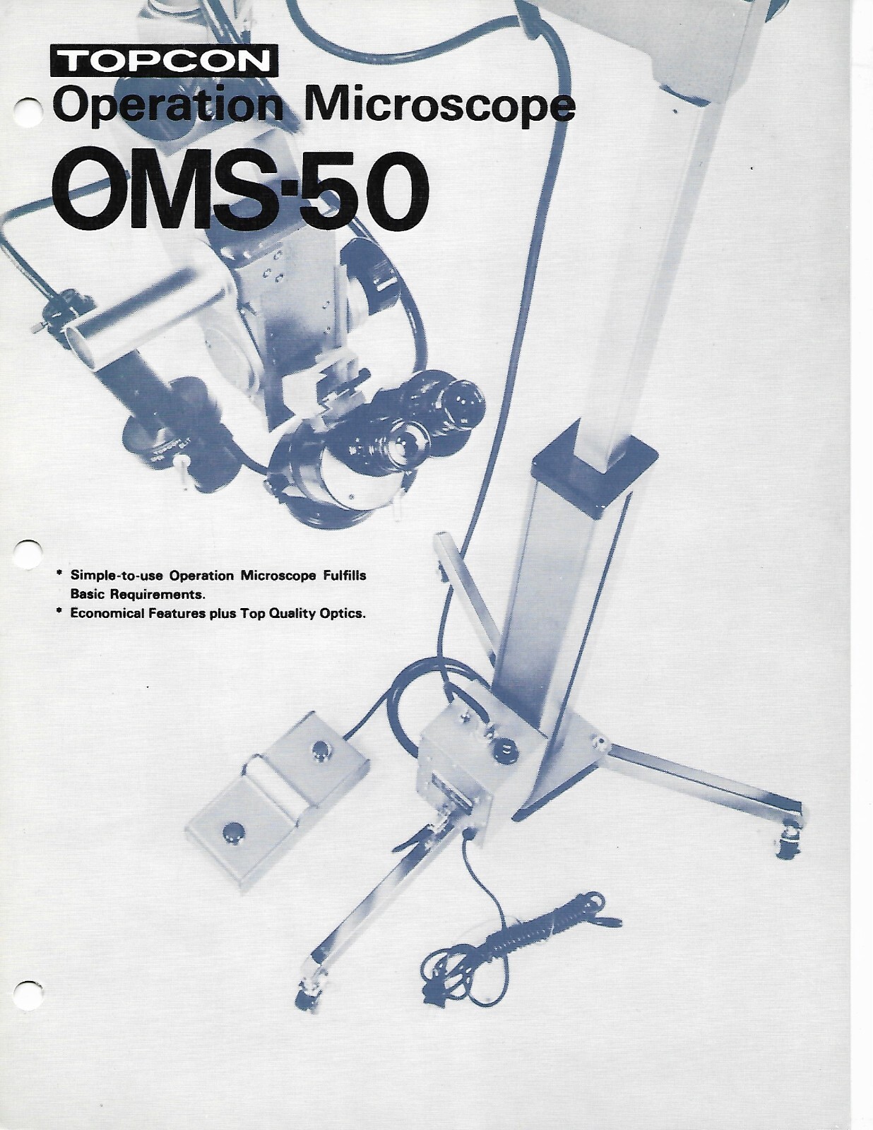 Brochure - Topcon - OMS-50 - Medical Operation Microscope c1982 Eye et ...