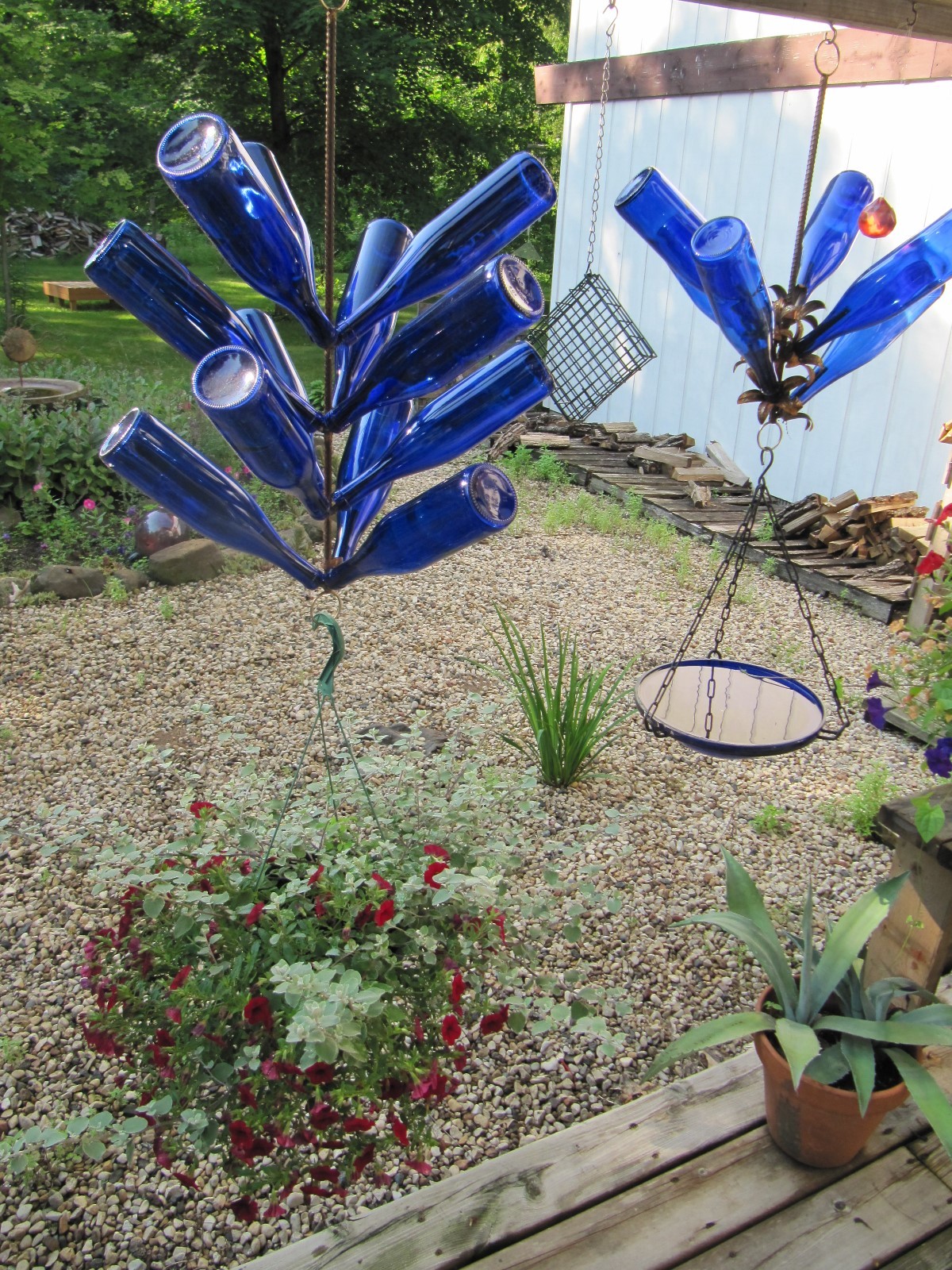 Hanging Plant Bottle Tree by Bottle Tree Creations | eBay